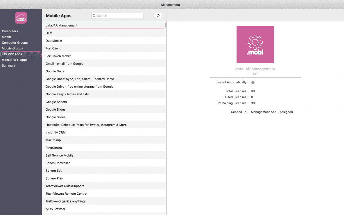 Simplified Management App Update | MDM News | dataJAR